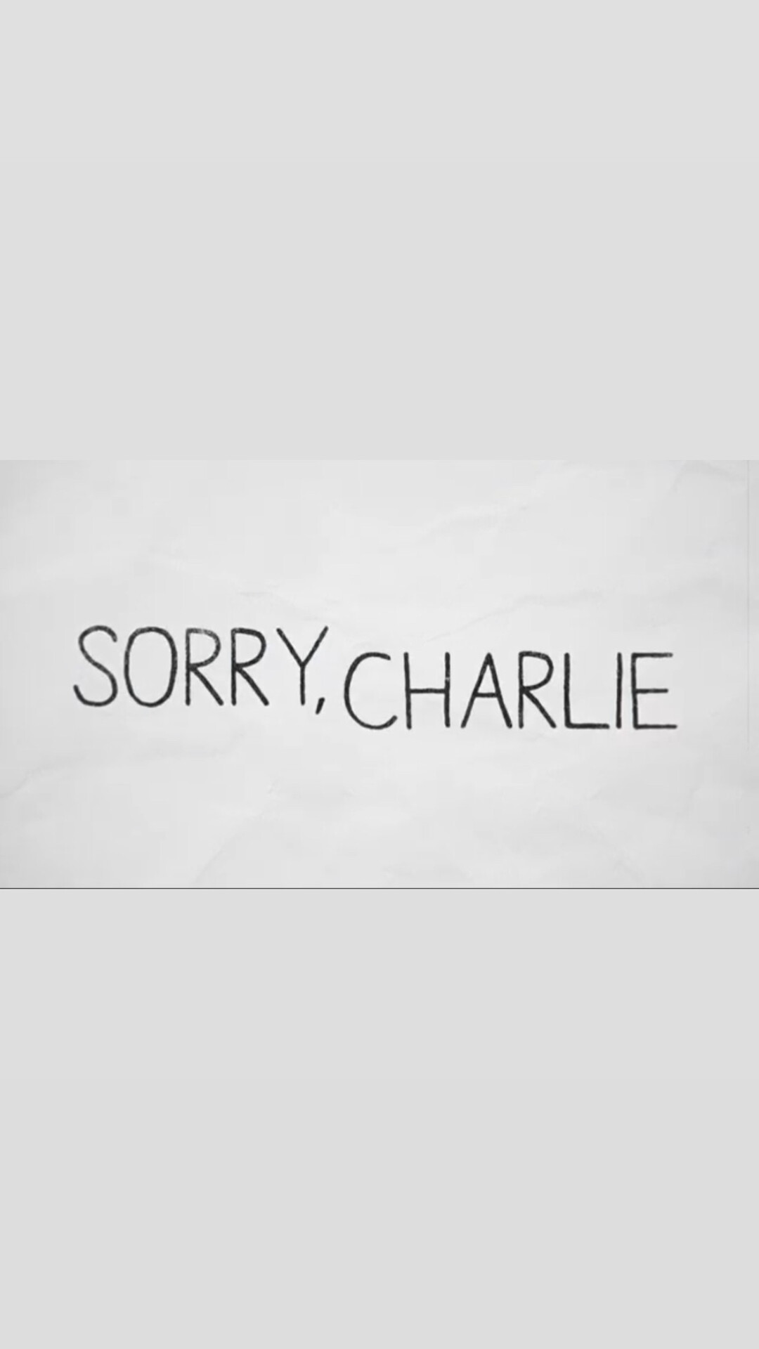Sorry, Charlie (mini-series, 2020)