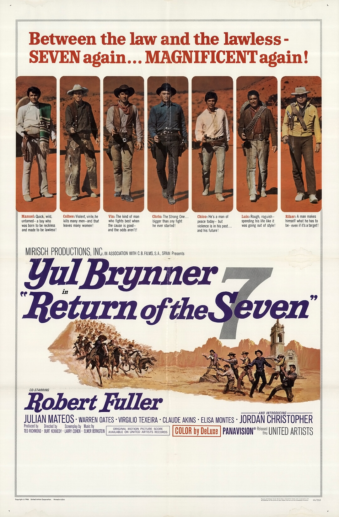 Cast - Return of the Seven (1966)