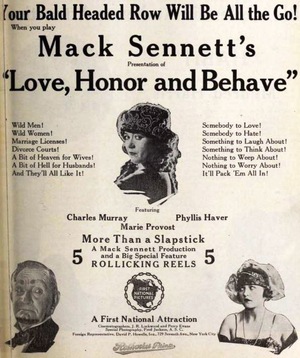 Love, Honor and Behave! (movie, 1920)